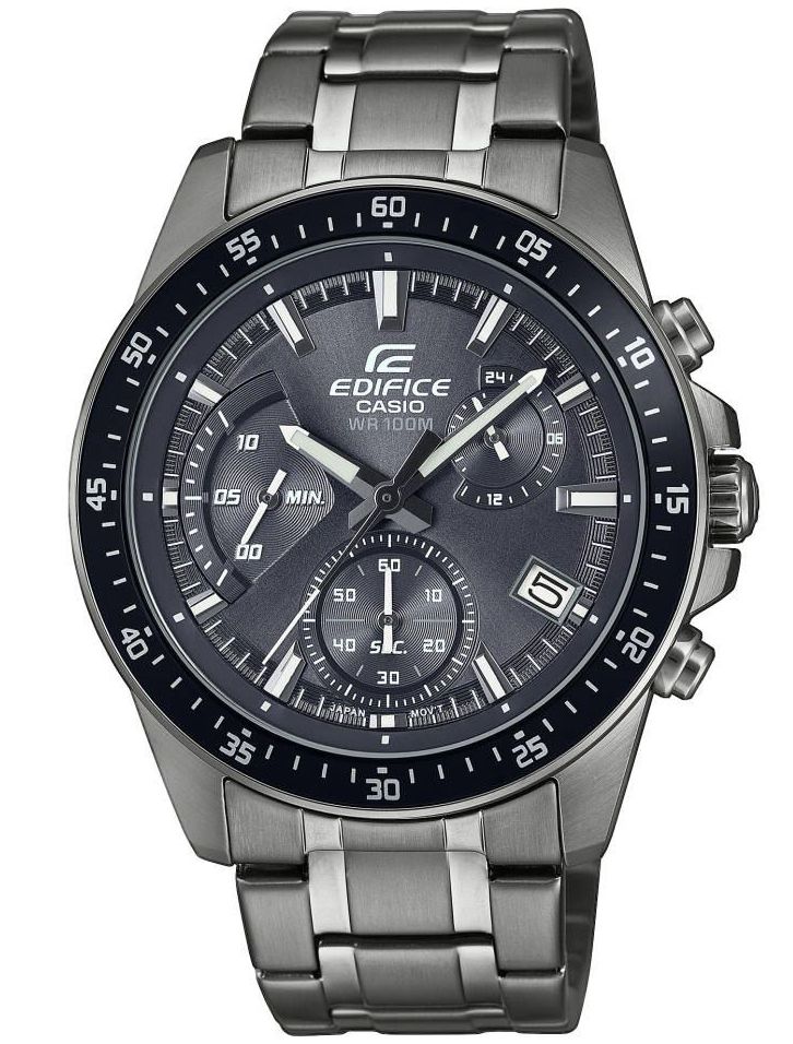 Must kronograafkell | Casio Edifice spordikell Neo-Display tehnoloogiaga